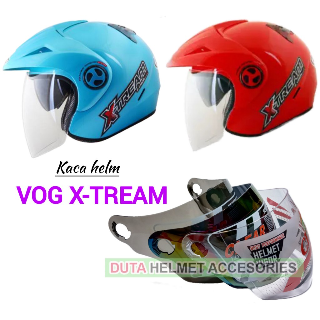 Jual Kaca helm VOG X-TREAM visor helmet vog XTREAM warna pelangi bening ...