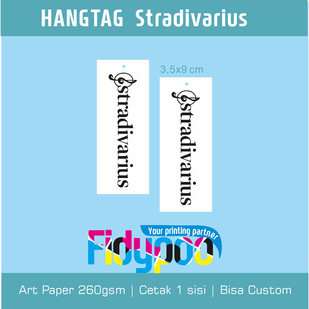 Jual Hangtag Stradivarius // Label Stradivarius // Hangtag brand ...
