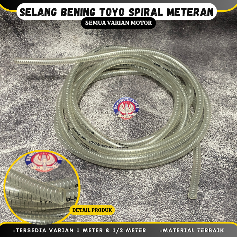 Jual Selang Slang Plus Spring Per Spiral Transparan Toyok Toyospring TS-6 JAPAN 6 X 11 MM 1/4 ...