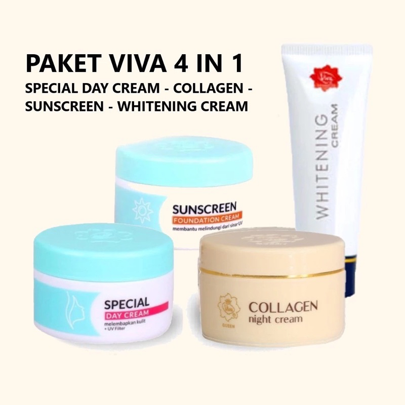 Jual PAKET VIVA Skincare 4 in 1 Perawatan Sehari hari - Kaleabeauty ...