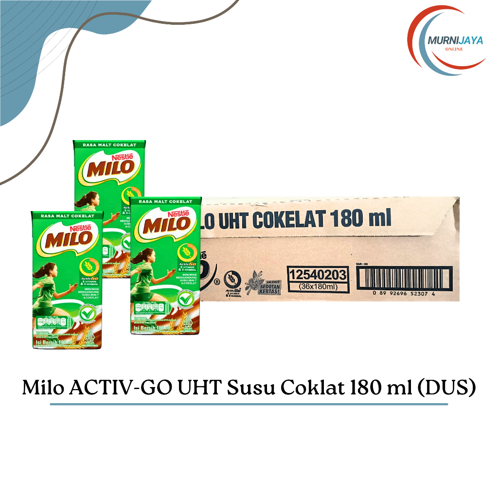 Jual Milo Active-Go UHT Susu Cokelat 180 ml (DUS - Isi 36 PCS) | Shopee Indonesia