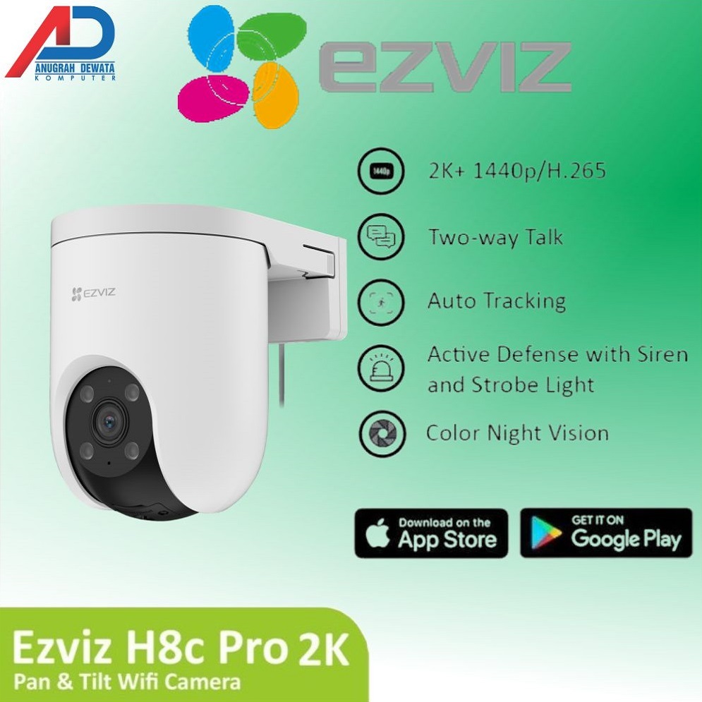 Jual EZVIZ H8C Pro 4MP 2K+ Smart Home Wifi IP Camera CCTV Outdoor Pan & Tilt 1440p | Shopee ...