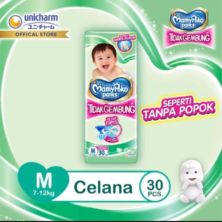 Jual MAMYPOKO SLIM Mamypoko X-tra Kering Slim M 30 M30 Diapers Popok Bayi Anak - Popok Tipis ...