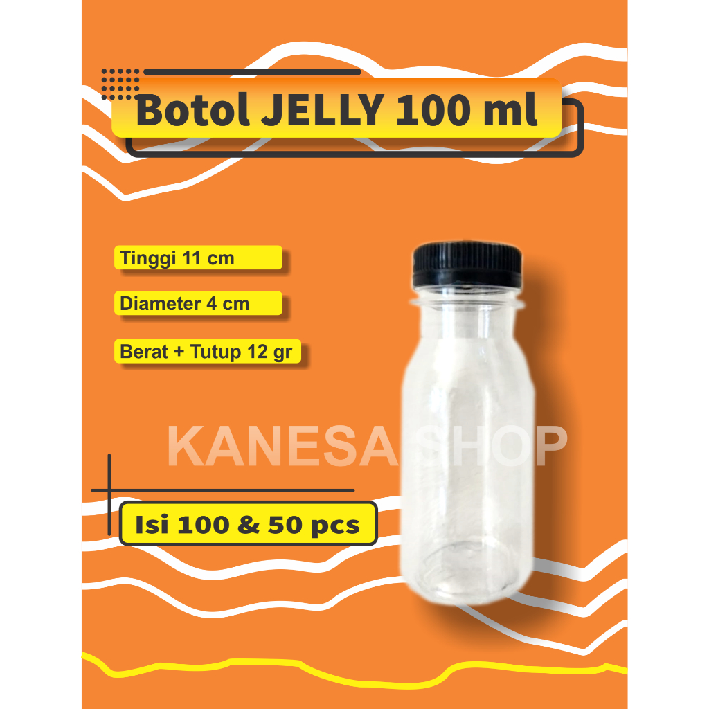 Jual Botol Jelly 100ml isi 100pcs Free Kardus / Botol Plastik Jelly ...