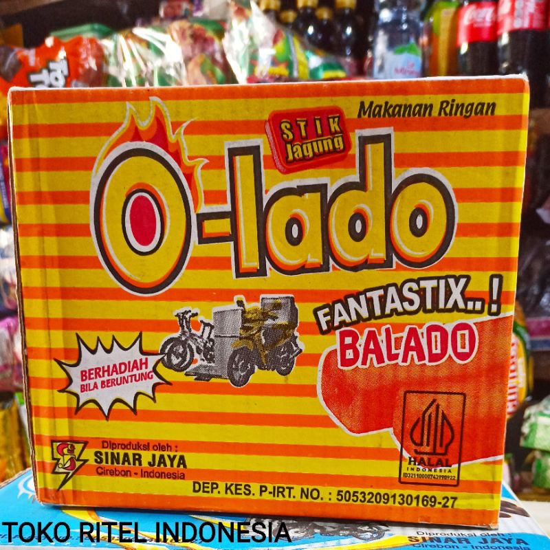 Jual Chiki OLADO Stik Jagung Rasa Balado (40pcs)/Snack Jagung O Lado ...