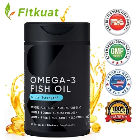 Jual Minyak ikan omega 3 6000 mg, termasuk hingga EPA DHA - mendukung otak, hati, jantung, dan ...