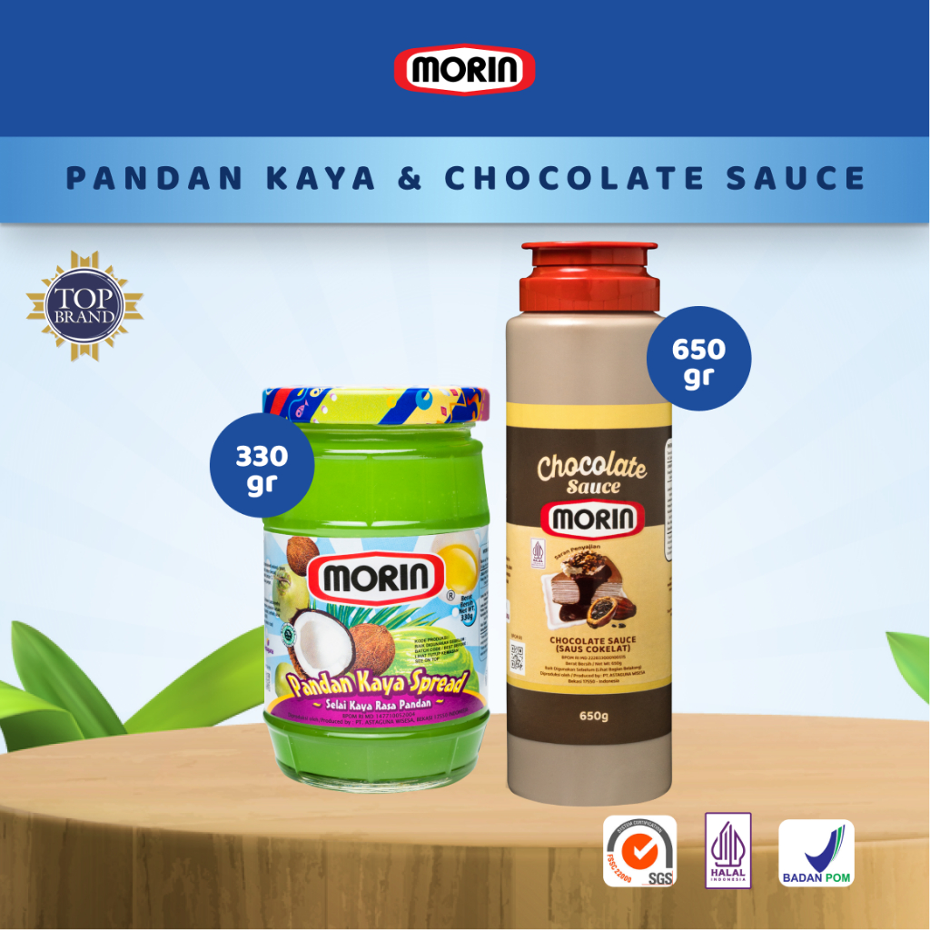 Jual Morin Selai Pandan Kaya 330 gr & Morin Chocolate Sauce 650 gr ...