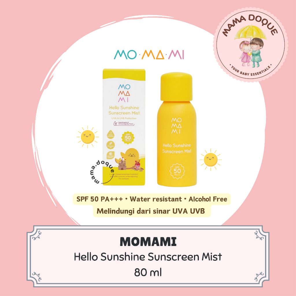 Jual Momami Hello Sunshine Sunscreen Mist SPF 50 PA+++ / Sunscreen ...