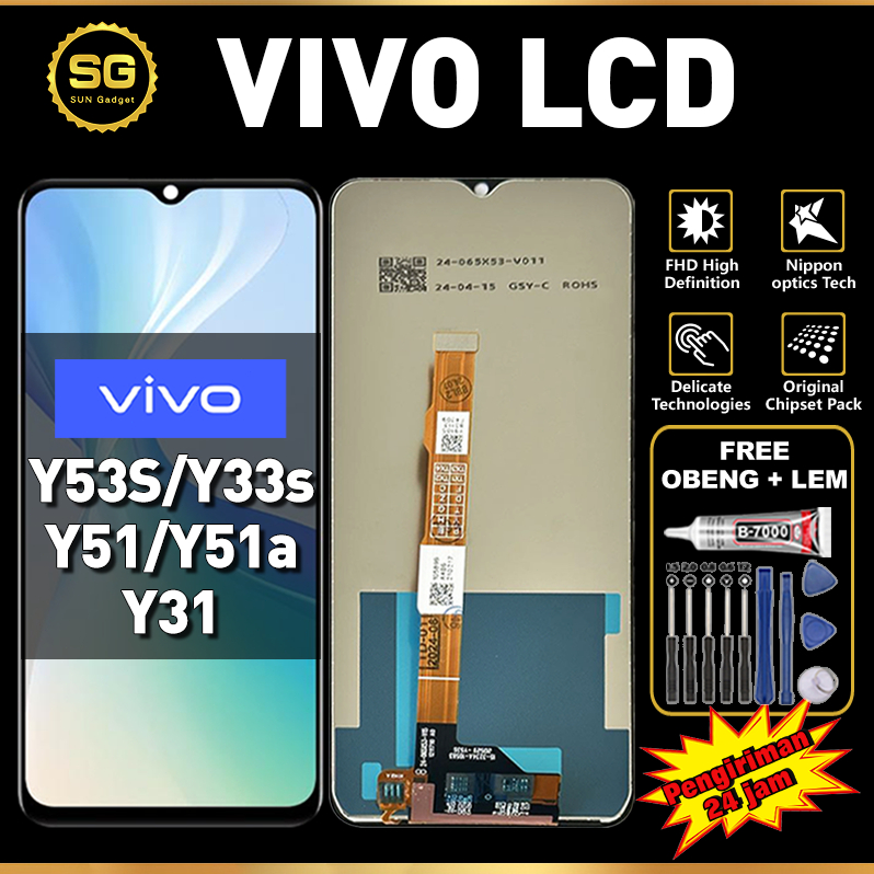 Jual LCD VIVO Y53s Y33s Y51 Y51a Y31 Original fullset ori asli Touchscreen hp Layar ponsel ...