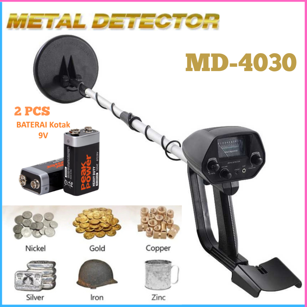 Jual COD Terbaru MD-4030 Metal Detector Pendeteksi Emas & Logam 2PCS ...