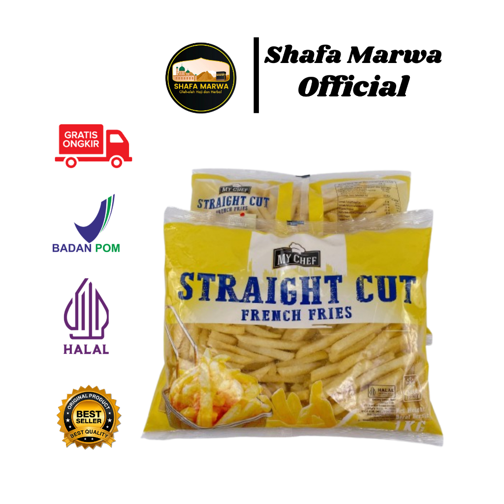 Jual Kentang Goreng My Chef Instan | My Chef Straight Cut French Fries 1Kg | Shopee Indonesia