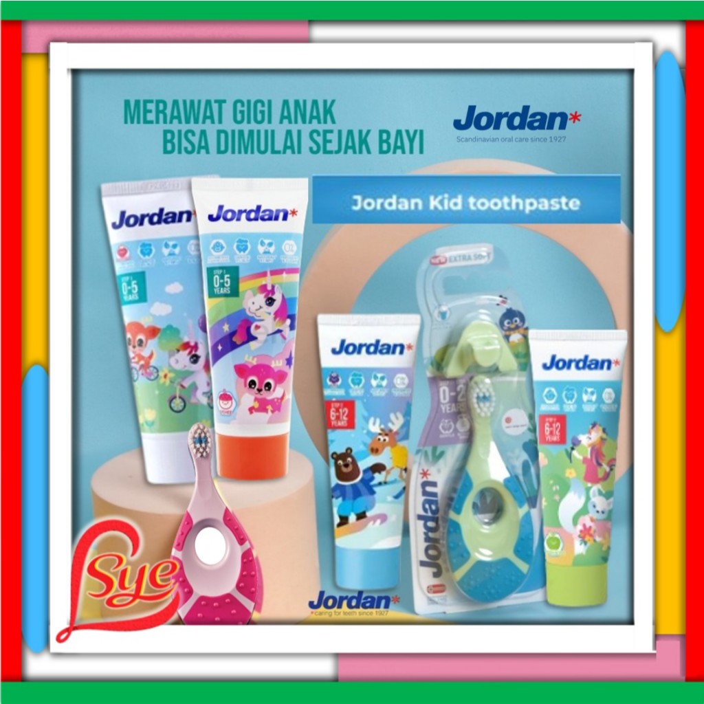 Jual Jordan Oral Care Kids Toothpaste 75gr - Step 1 & Step 2 - Pasta ...