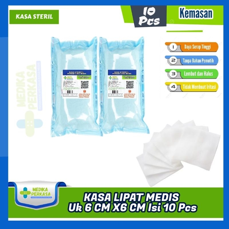 Jual Kasa Lipat Medis Kain Perban Luka 6x6 CM isi 10 Pcs | Shopee Indonesia