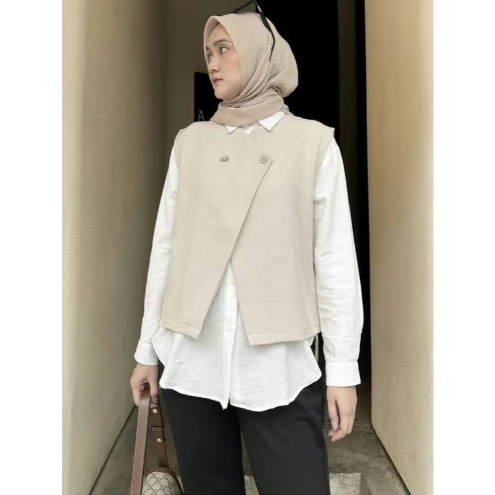Jual ORIGI VEST WANITA KOREAN ROMPI CEWEK KEKINIAN | Shopee Indonesia