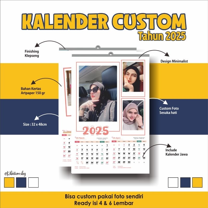 Jual KIBISTORESBY | KALENDER DINDING CUSTOM FOTO | KALENDER KLIPSENG ...