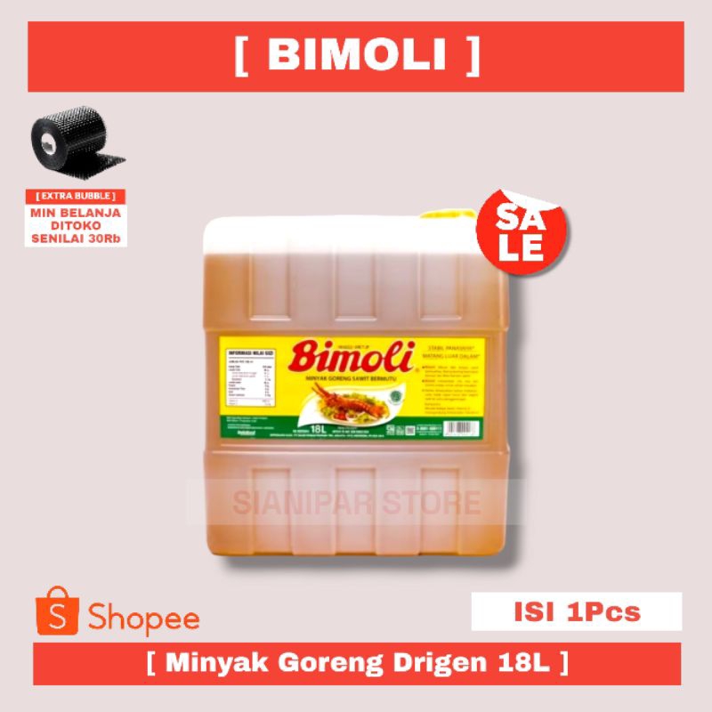 Jual BIMOLI Minyak Goreng Drigen Jerigen 18 Liter 18L | Shopee Indonesia