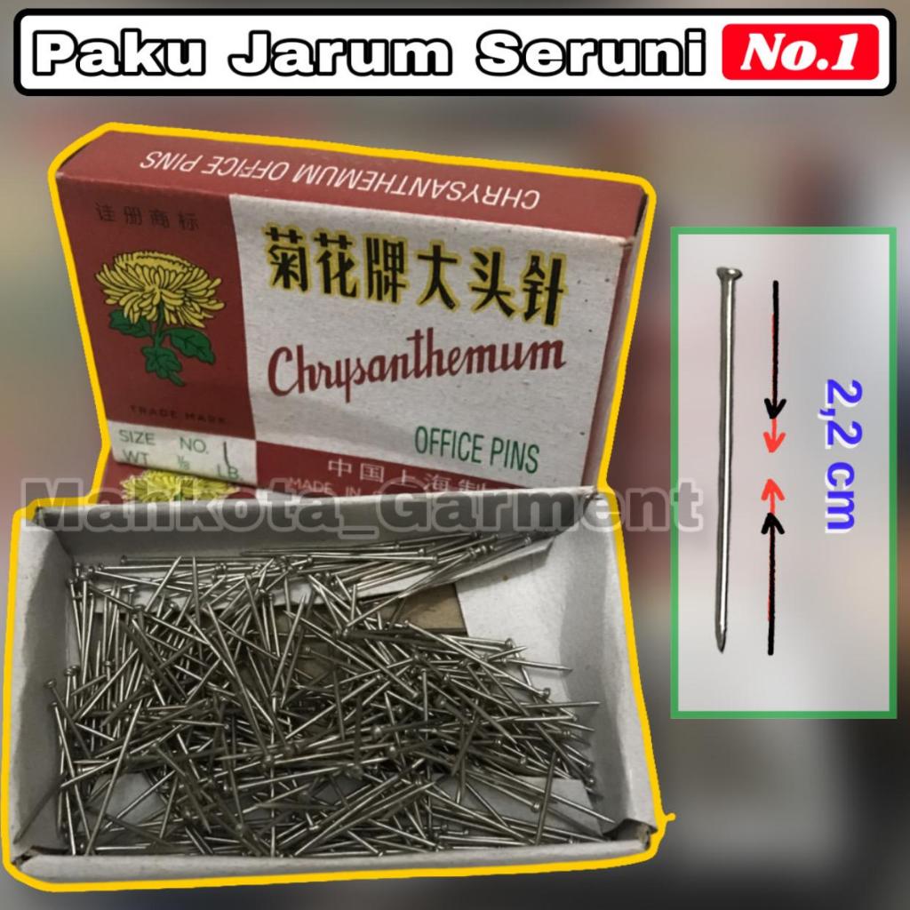 Jual Jarum Seruni No 1 Panjang 2,2cm | jarum paku | jarum paku panjang ...