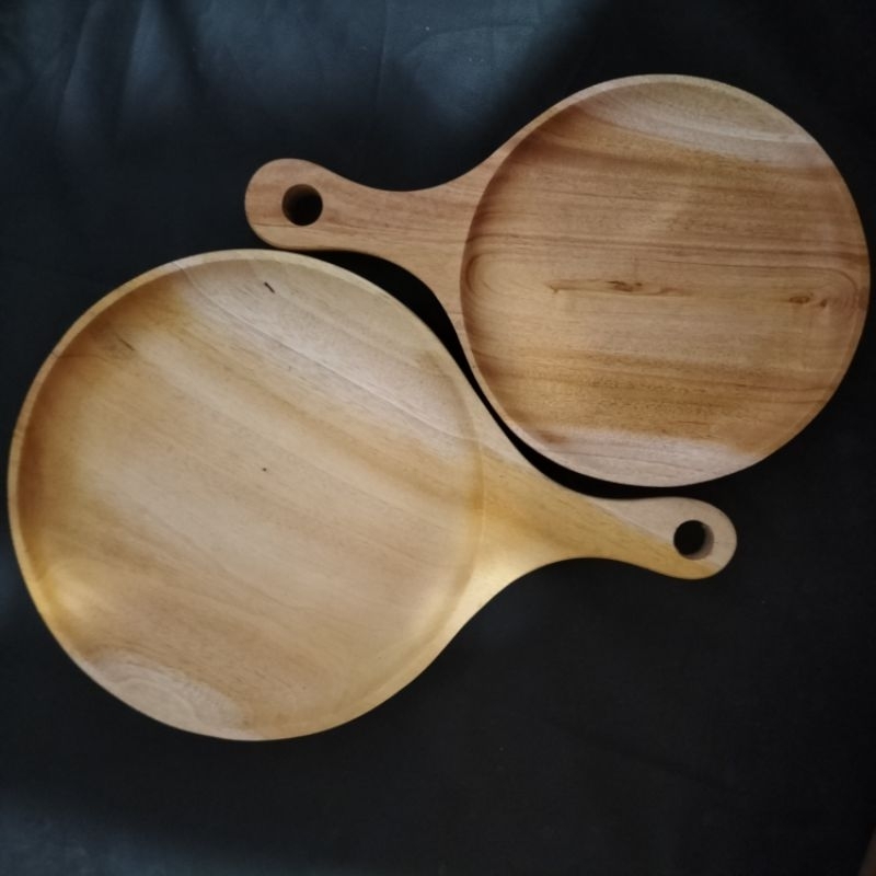 Jual Teflon kayu / piring Pizza .kayu Mahoni | Shopee Indonesia