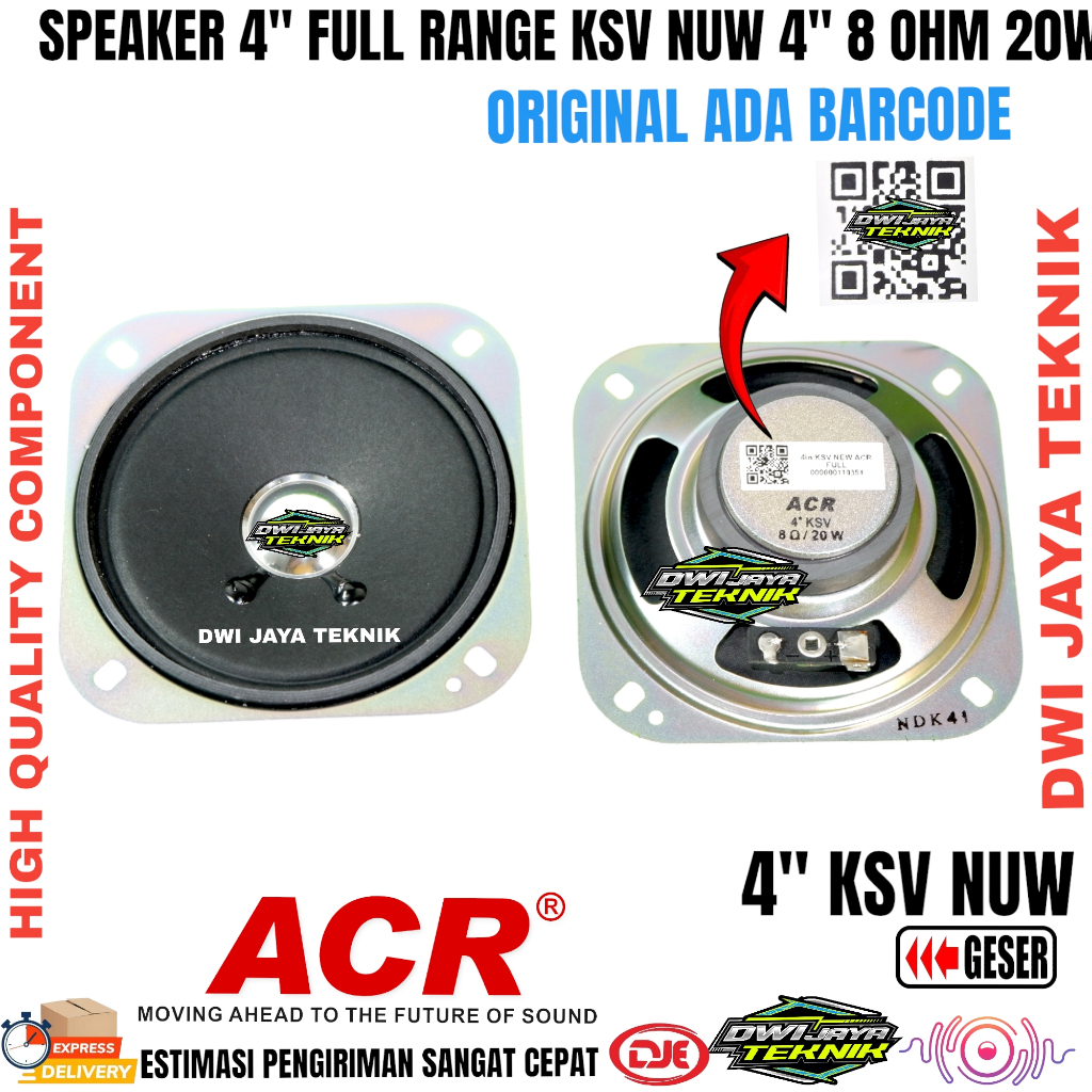 Jual Speaker 4 inch full range KSV NEW speaker ACR 4" 8 ohm 20 watt | Shopee Indonesia