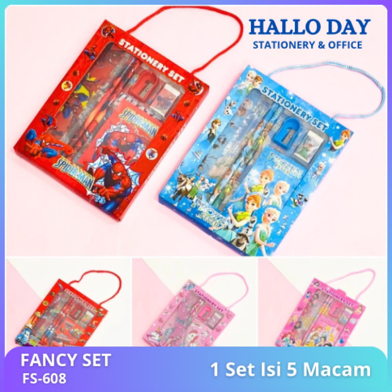 Jual HD Paket Alat Tulis 6in1 Tenteng /Alat Tulis Set Karakter ...