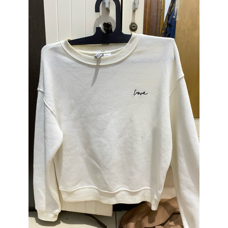 Jual Sweater Putih Love | Shopee Indonesia