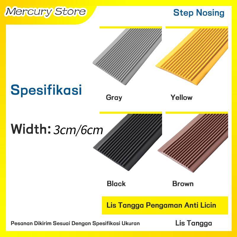 Jual 3CM*100CM Lis Tangga Pengaman Anti Slip Tangga Hitam/Cokelat/Abu ...