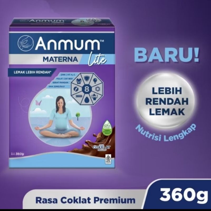 Jual Anmum An Mum Materna Lite Cokelat 360gr- Susu Ibu Hamil dan Rendah ...