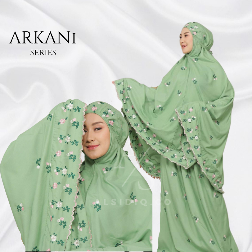 Jual Mukena Dewasa Katun Full Bordir Tabur Bunga Premium Arkani Best Seller | Shopee Indonesia