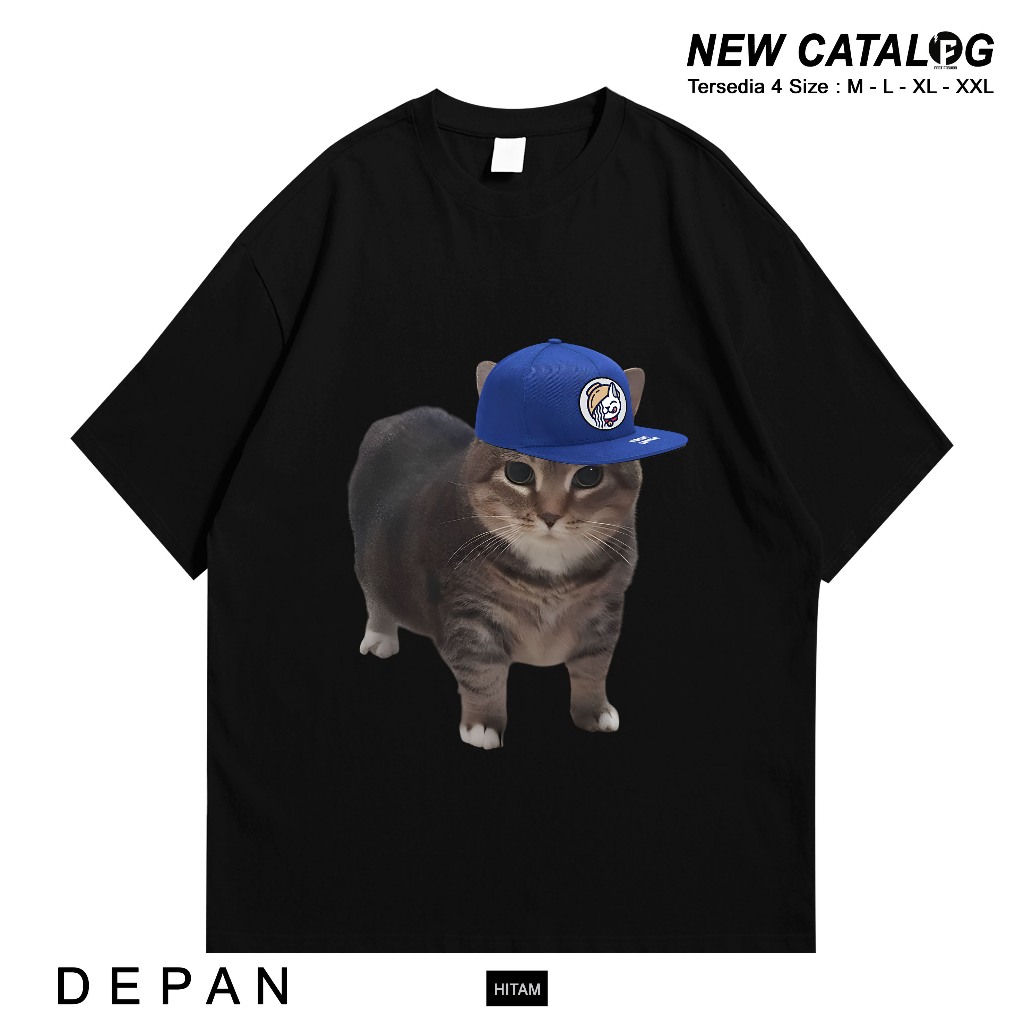 Jual Kaos Kucing Akmal Ilham - Meme Stiker - Kucing Lucu - Unisex Pria ...