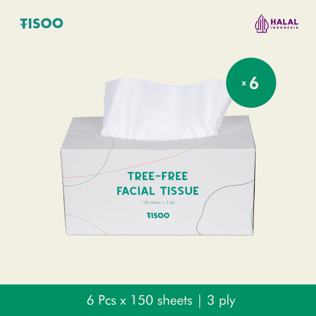 Jual 6 Pcs TISOO Facial Tissue (150s'3ply) Bamboo Tissue / Tisu Bambu ...
