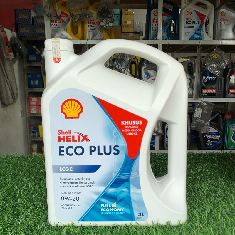 Jual OLI SHELL HELIX ECO SAE 0W-20 LCGC API SN PLUS / GF-5 3L BARCODE ...
