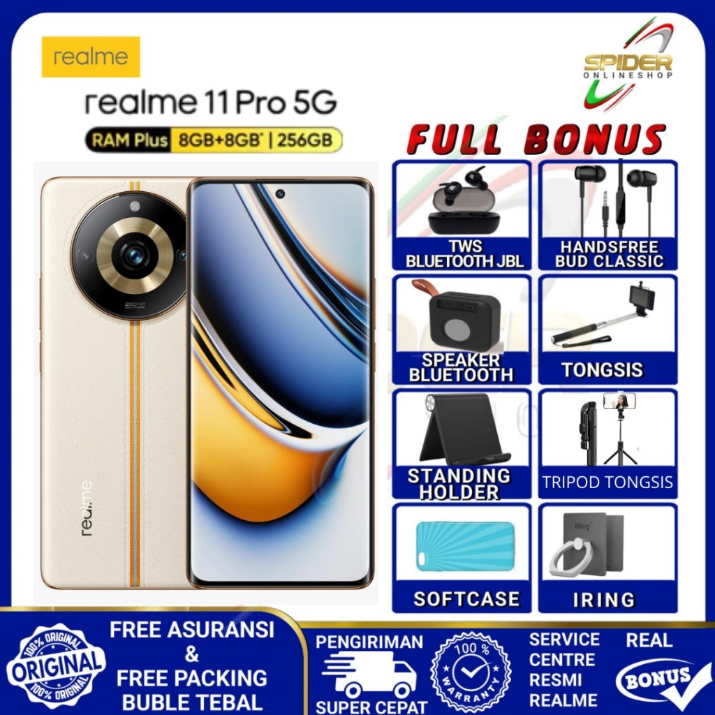 Jual REALME 11 PRO 5G RAM 8+8/256 & 11 PRO+ PLUS 5G RAM 12+12/512GB ...