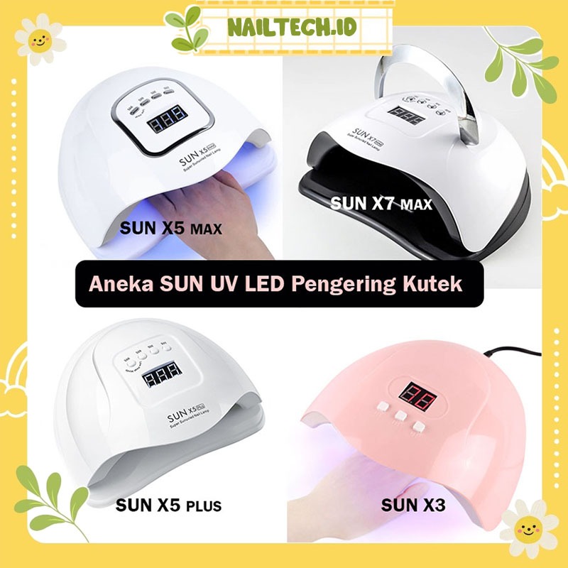 Jual SUN UV LED Lamp Nail Dryer / Lampu UV Pengering Kutek Gel Kuku X3 X5 Max Plus / 120W / 150W ...