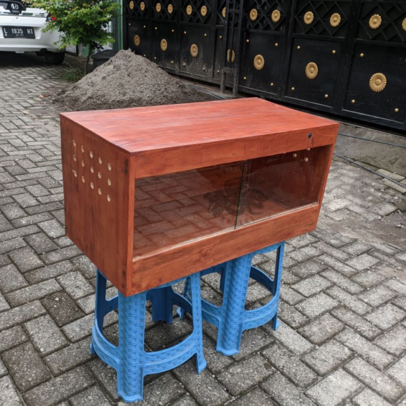 Jual Terrarium/Kandang Kayu ukuran 80x40x40 CM untuk Reptile Sulcata ...