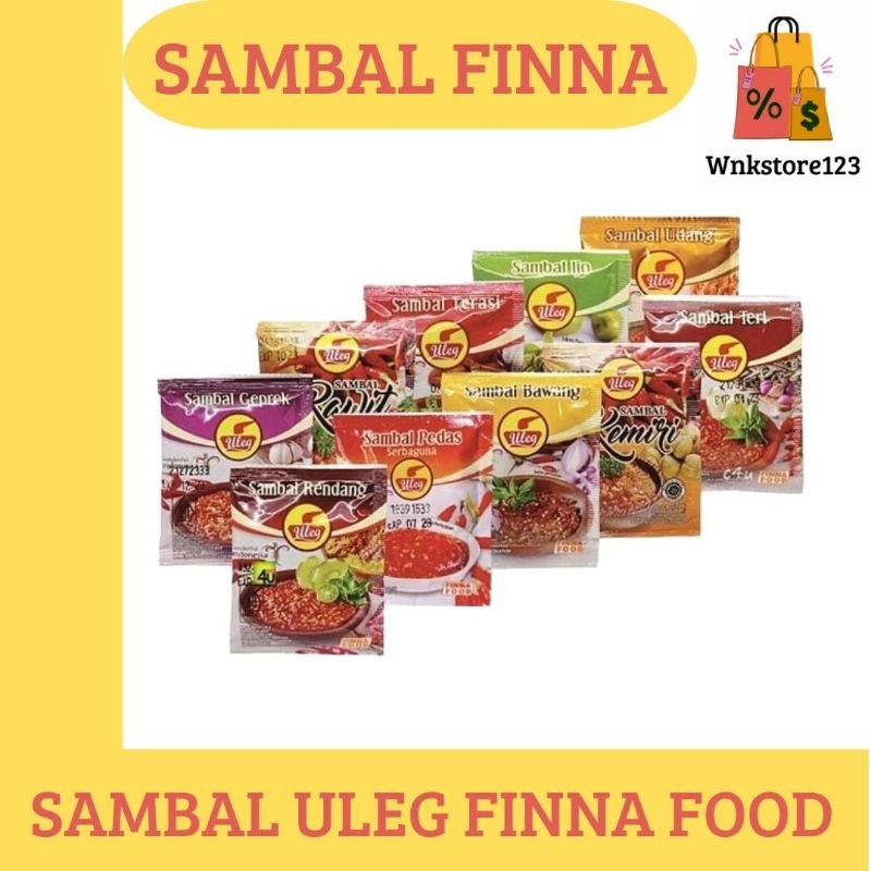 Jual Finna sambal uleg 1pack/renceng (10sachet) all varian | Shopee ...