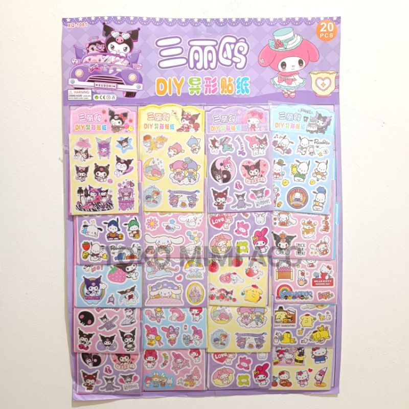 Jual MIMI ACC GROSIR 20 PCS STIKER SANRIO LEMBAR | STIKER LEMBARAN ...