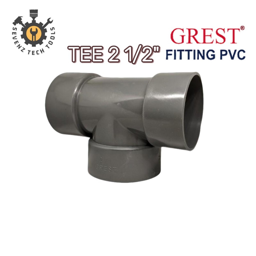 Jual TEE PIPA PVC 2 1/2" INCH GREST FITTING PVC BENTUK T FITTING PVC TEE CABANG TIGA 2 1/2 ...