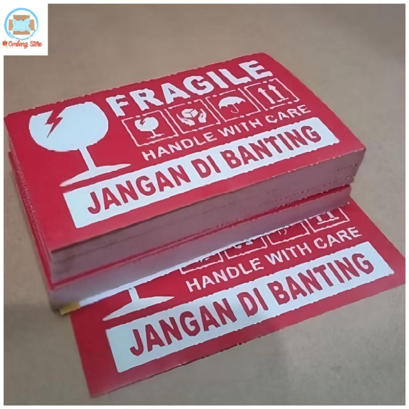 Jual STIKER FRAGILE/STIKER JANGAN DIBANTING/MUDAH PECAH ISI 20 PCS ...