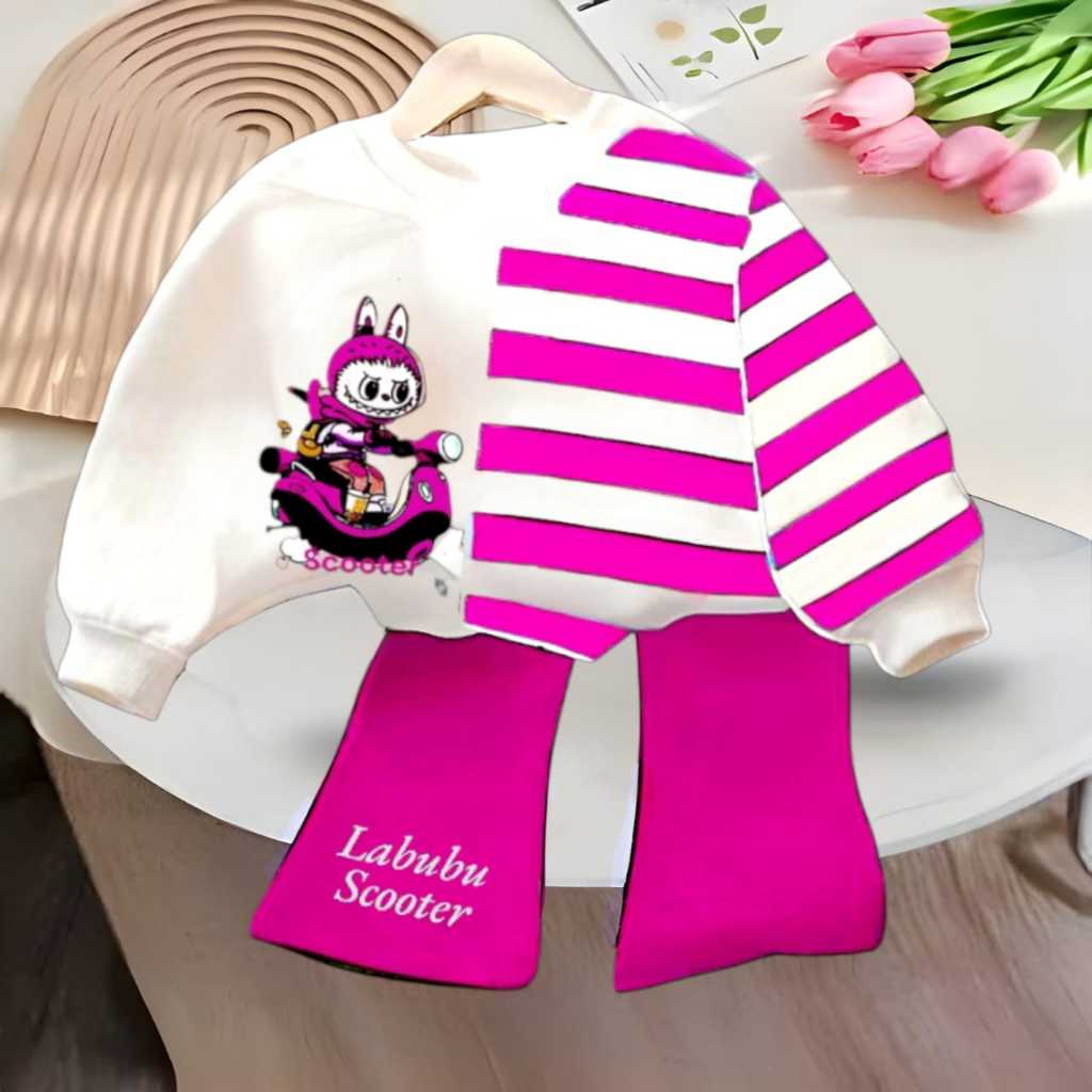 Jual TERBARU SETELAN ANAK LABUBU SCOOTER PEREMPUAN 1-5 TAHUN | Shopee ...