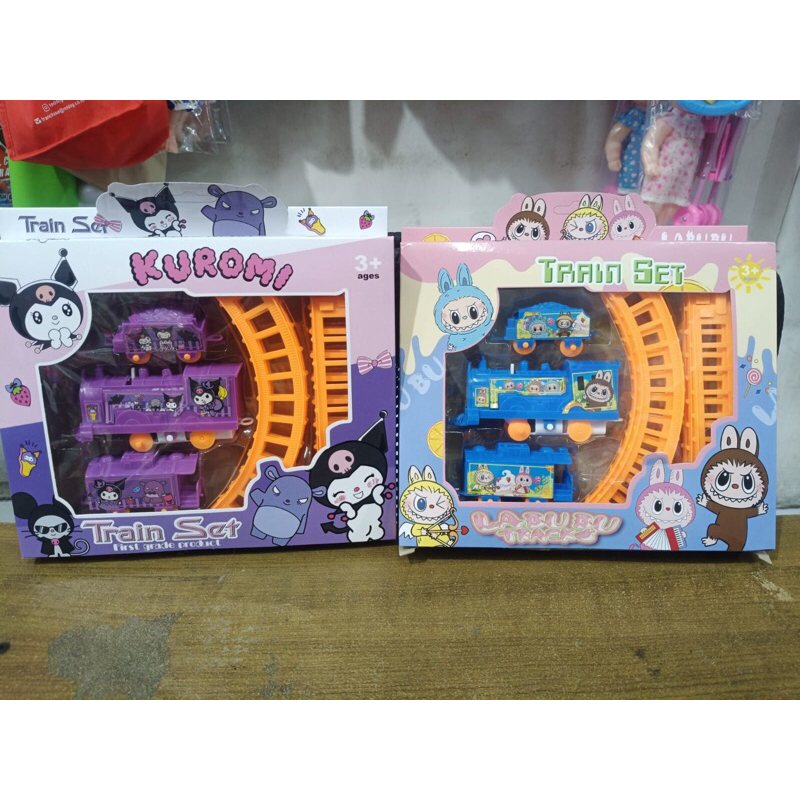 Jual Mainan Kereta Api MOTIF KARTUN Kuromi dan Labubu Anak Edukatif - Rail Train Edukasi ...