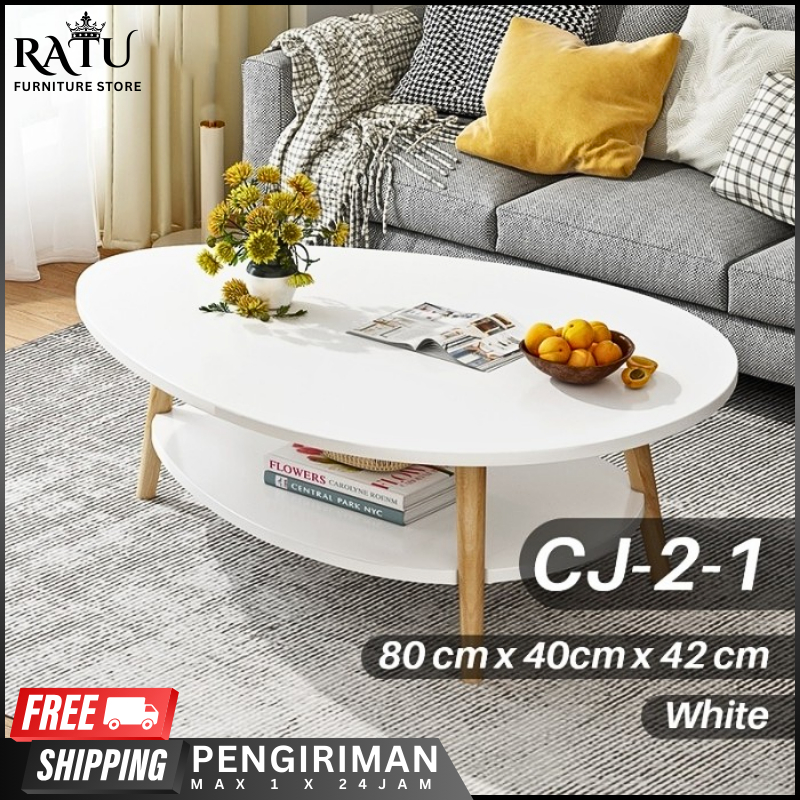 Jual CJ-2 Meja Kopi Minimalis Double Layer Ruang Tamu Desain Mewah Meja ...