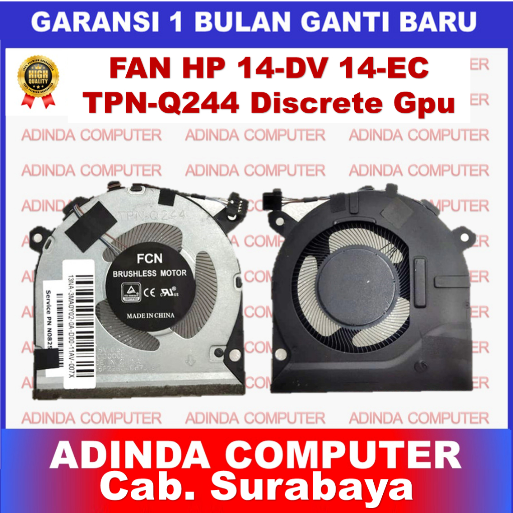 Jual Fan HP 14-DV 14-EC TPN-Q244 M34454-001 M24539-001 Discrete GPU ORI | Shopee Indonesia