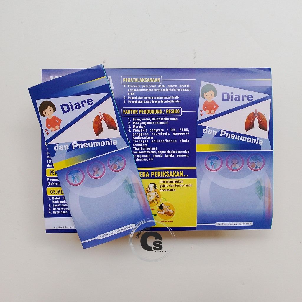 Jual Leaflet Diare -Waspada Pneumonia - Mencegah Diare - Brosur ...