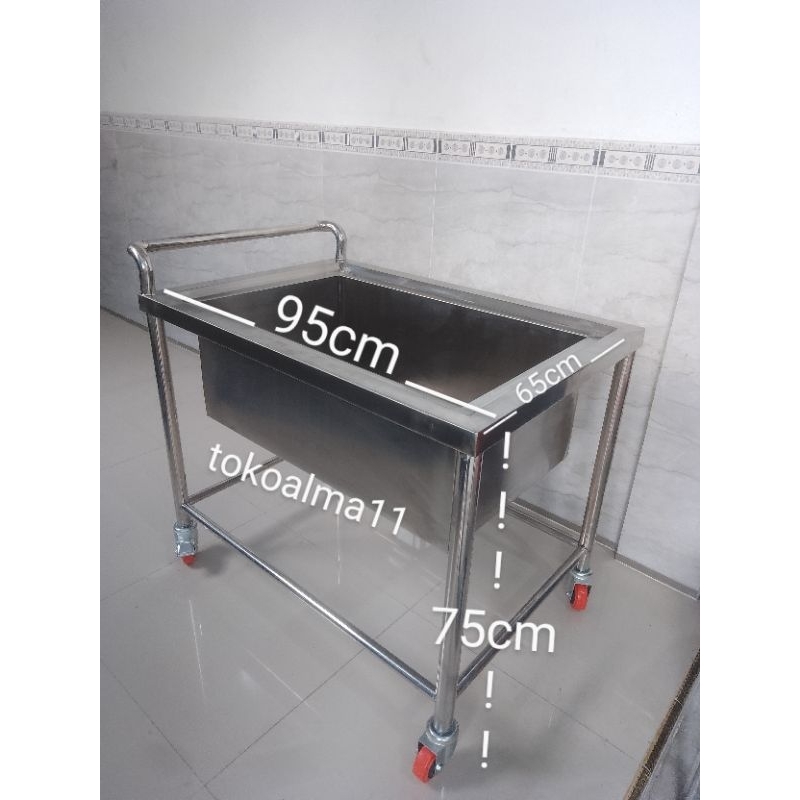 Jual TROLLEY FOOD SUS 304/ tempat masakan matang dll | Shopee Indonesia