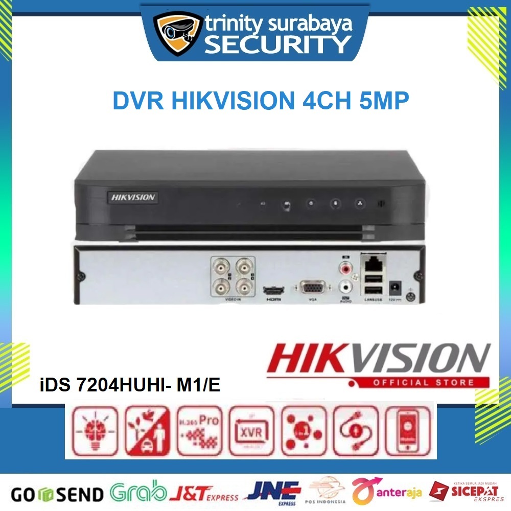 Jual DVR 4ch 5mp Hikvision 7204HUHI-M1/E | Shopee Indonesia