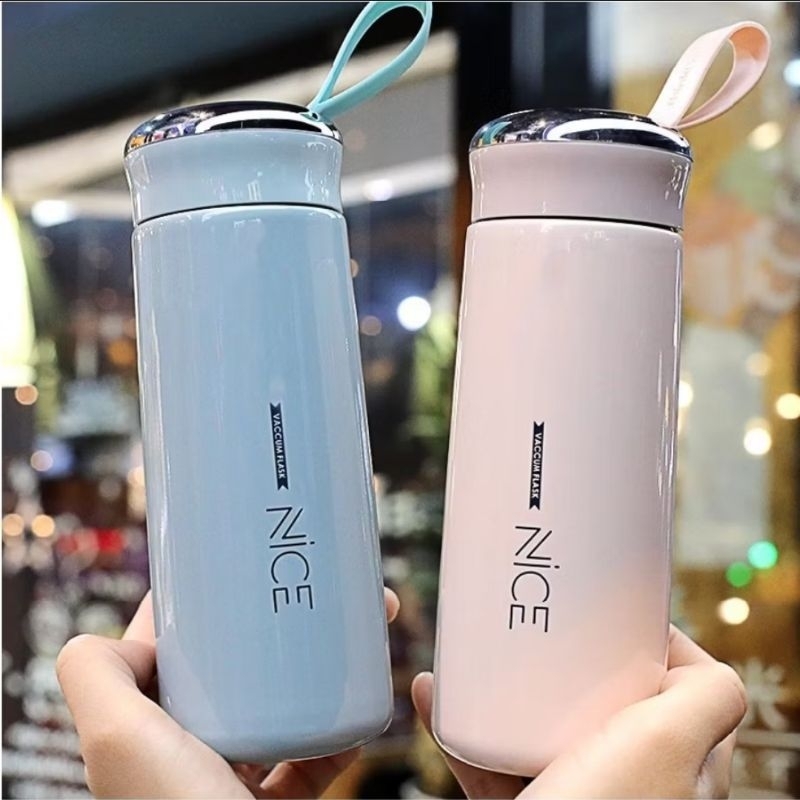 Jual Botol minum kaca cover plastik nice 400ml | Shopee Indonesia
