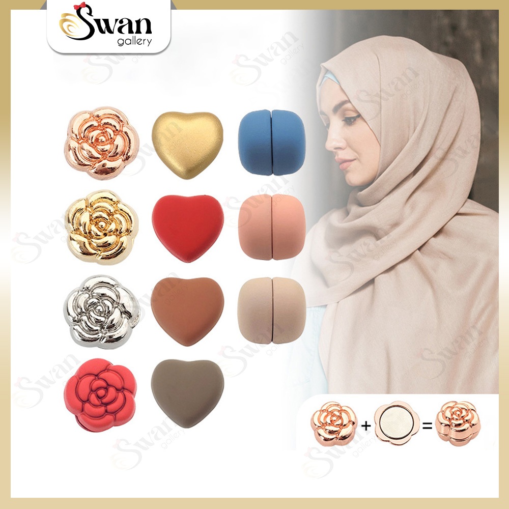 Jual Magnet Hijab Anti Slip Pin Bross Hijab Muslim Style Selendang Syal ...