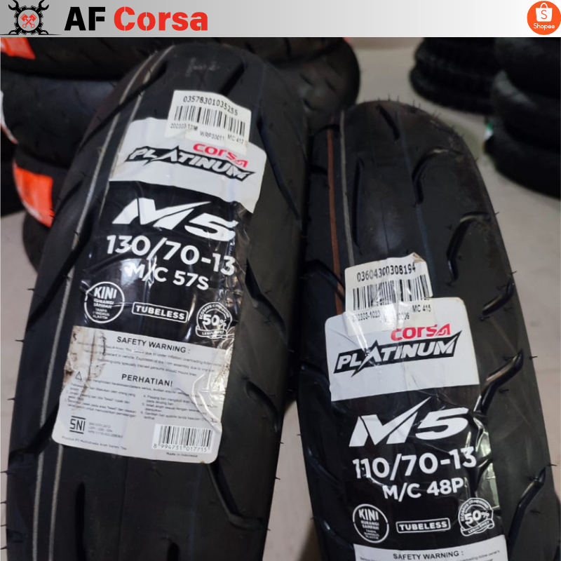 Jual Paket 2 Ban NMAX Corsa Platinum M5 110 70 13 dan 130 70 13 ...
