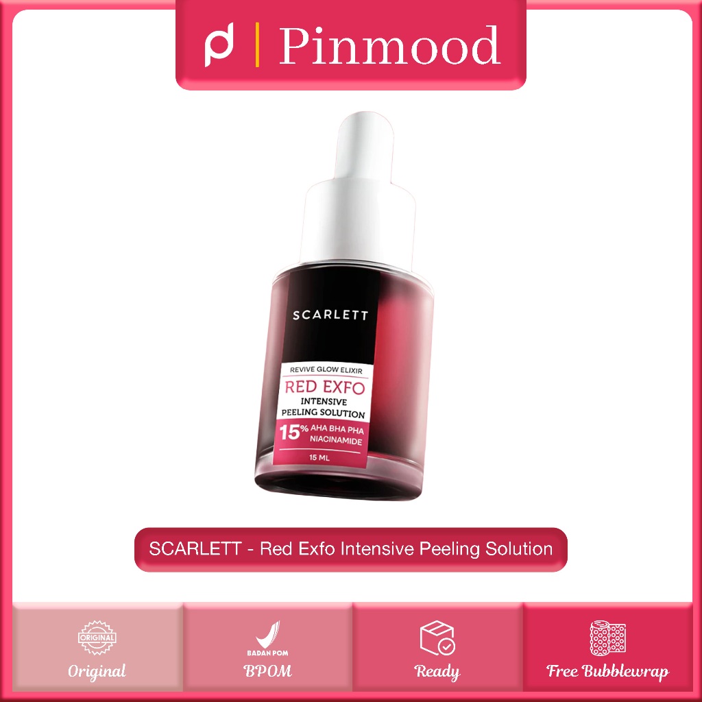 Jual SCARLETT - RED EXFO INTENSIVE PEELING SOLUTION SERUM ( 15 ml ) - Serum Peeling Wajah 15% ...