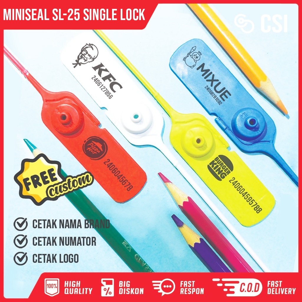 Jual CSI SL25 Segel Locis Miniseal Single Lock Security Segel Plastik ...